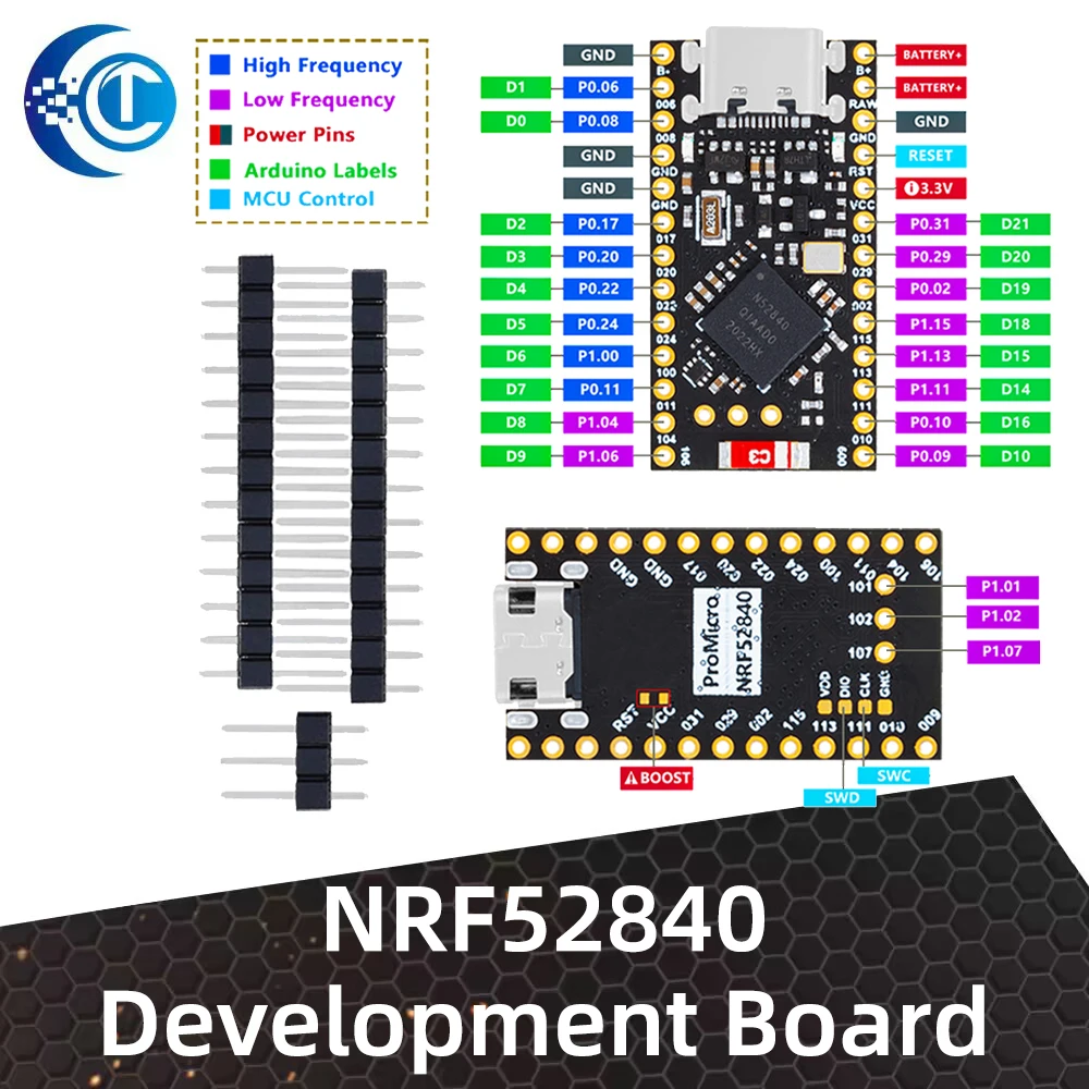 NRF52840-Development-Board-Compatible-With-Nice-Nano-V2-0-Bluetooth-Charging-Management-Pro ...