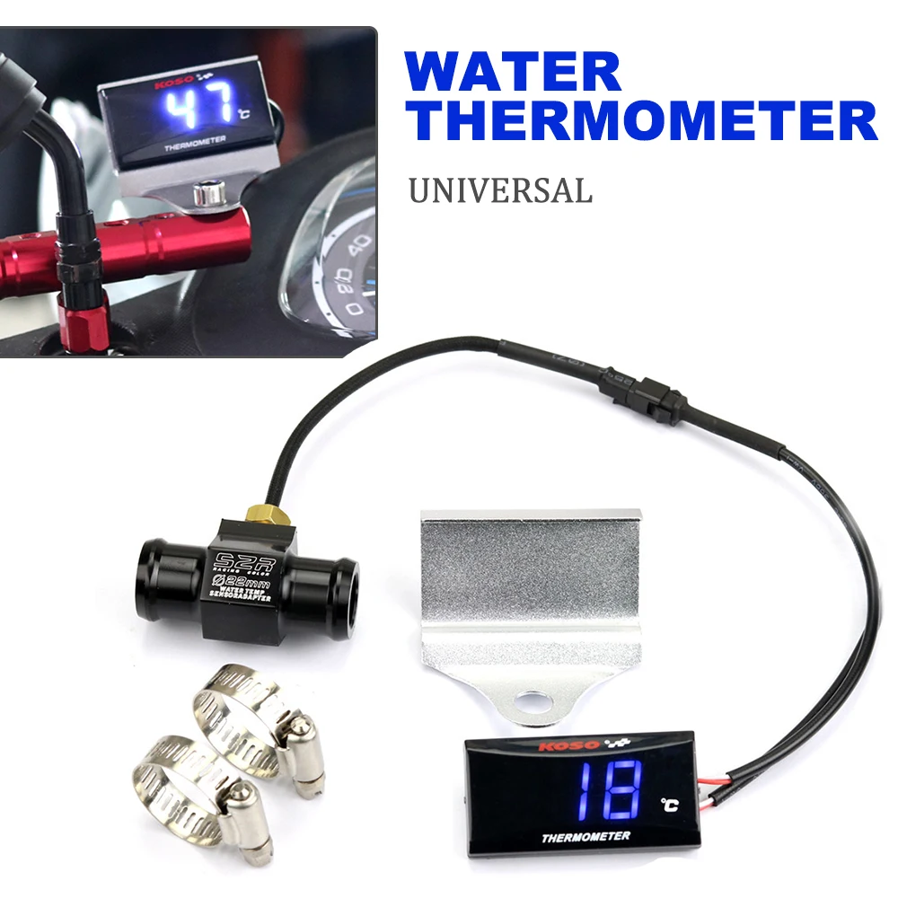 Waterproof-12-V-Motorcycle-Digital-Thermometer-Moto-LED-Engine-Water ...