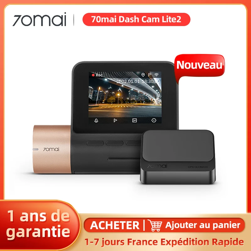 70mai-Dash-Cam-Lite2-D10-2022-NEW-1080P-2-LCD-Screen-70mai-Car-DVR ...