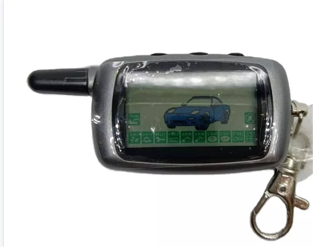 A9-2-way-LCD-Remote-Control-KeyChain-For-Two-Way-Car-Alarm-System-Twage ...