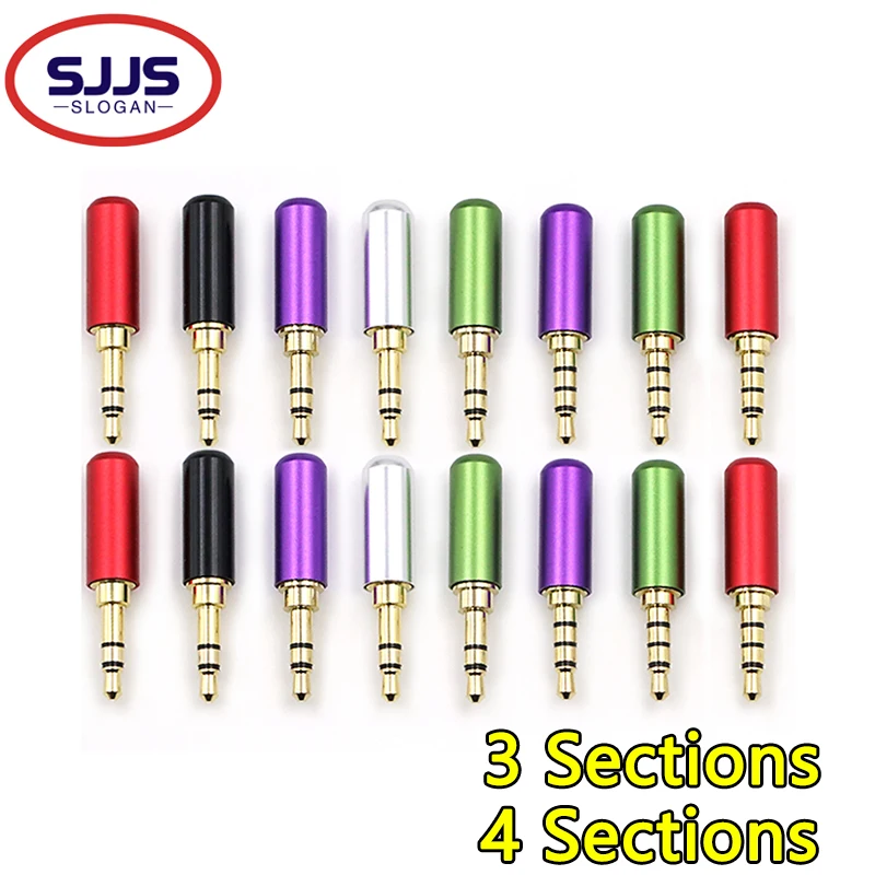 5-1PCS-3-4-section-3-54mm-headphone-stereo-jack-welded-male-head-AUX ...