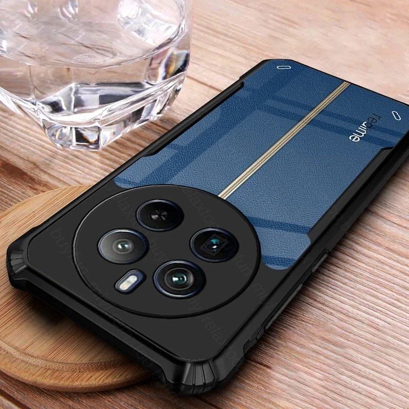 Clear-Acrylic-Armor-Case-For-Realme-12-Pro-5G-TPU-Soft-Frame-Protect ...