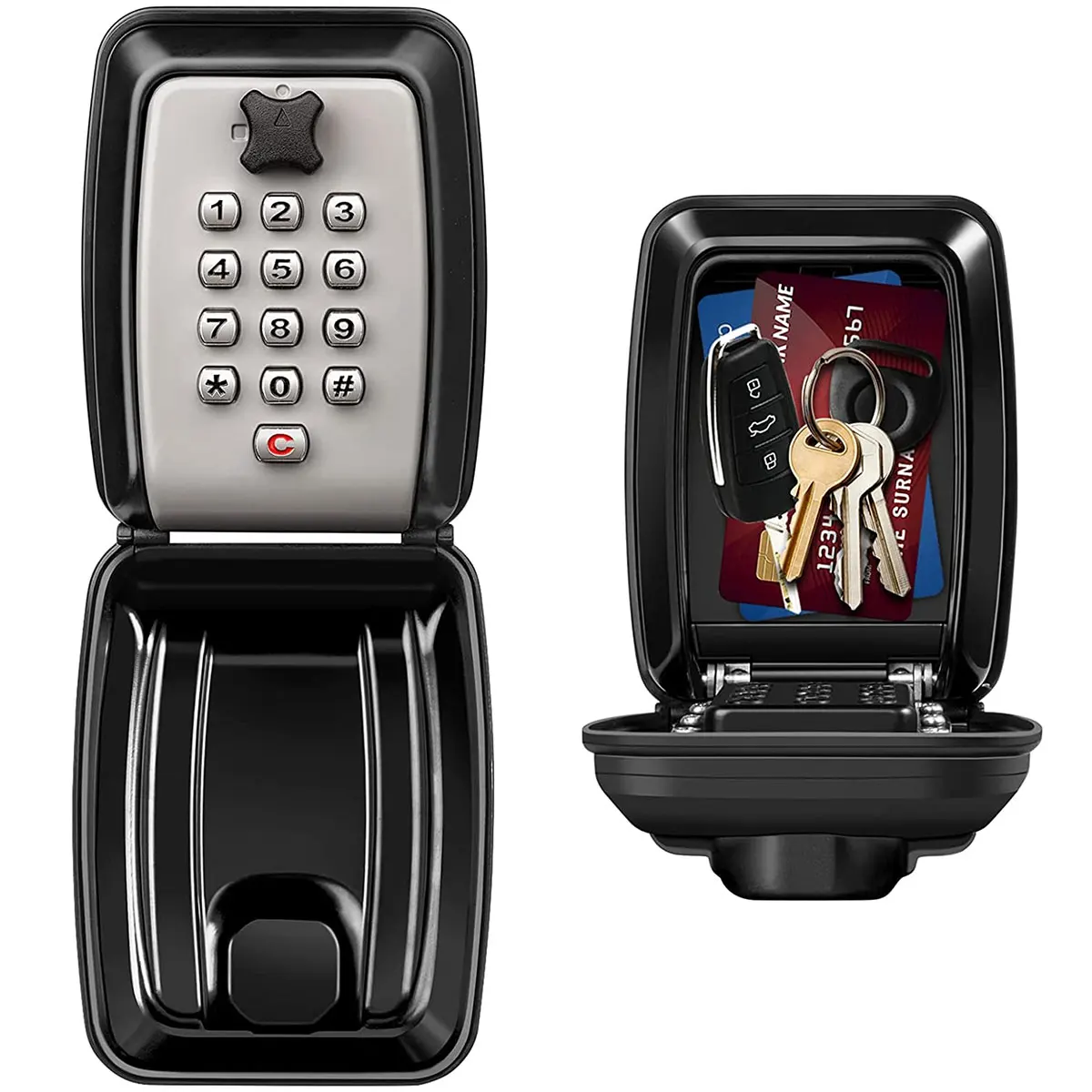 Key-Lock-Box-with-Push-Button-Wall-Mounted-Spare-Key-Storage-Box ...