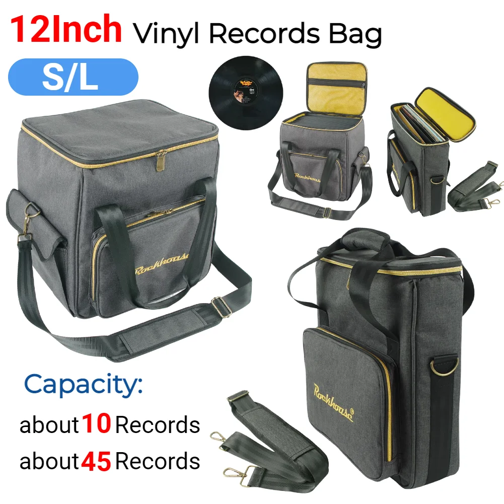 Waterproof Record Storage Bag Multi-Pocket Vinyl Records Storage ...