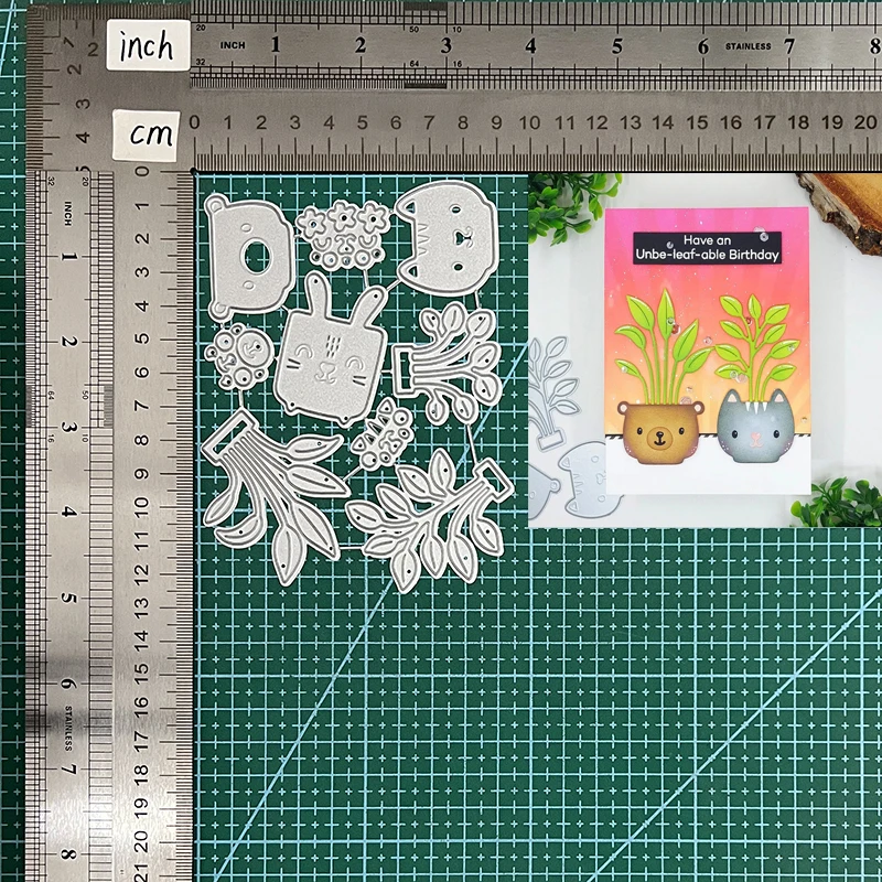 Metal Cutting Dies Potted Pets die set For DIY Scrapbook Cutting Die ...