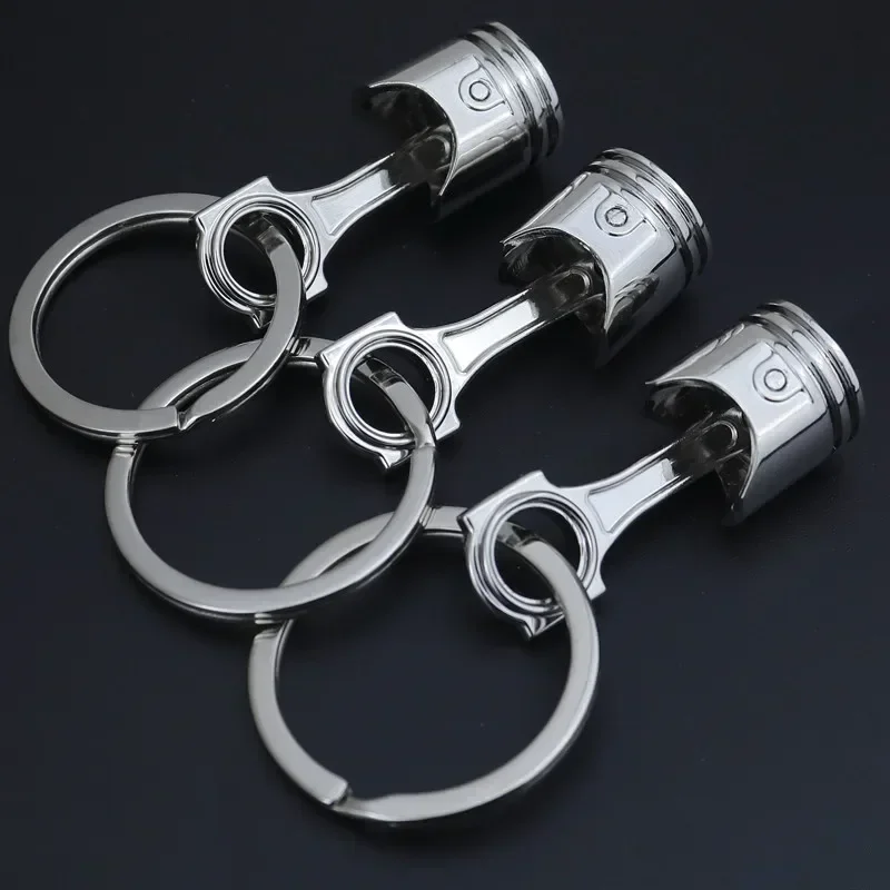 Zinc-Alloy-Engine-Silvery-Piston-Key-Ring-Chain-Keychain-Key-Fob ...