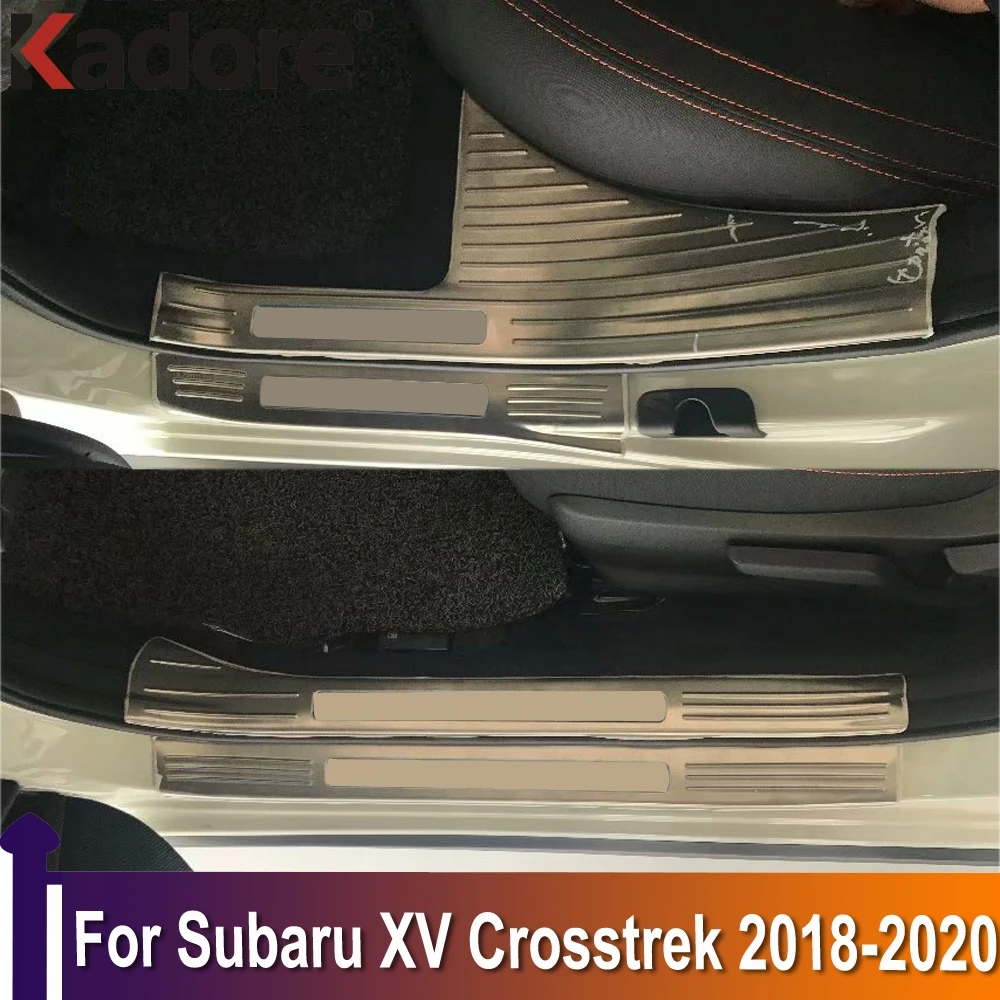 For Subaru Xv Crosstrek 2018 2019 2020 Door Sill Scuff Plates Doors ...