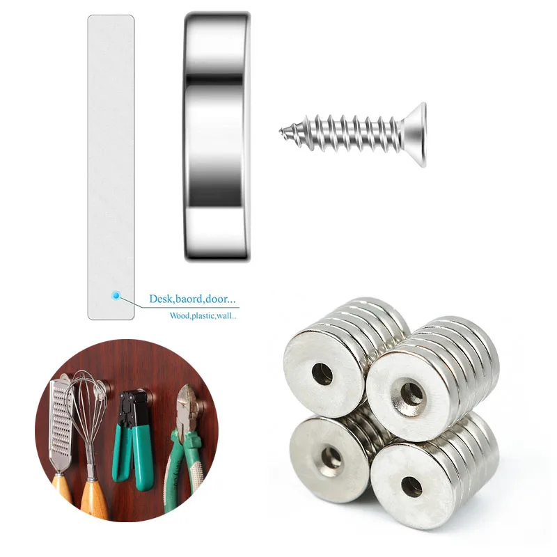 Imán redondo avellanado súper potente, disco magnético permanente con ...