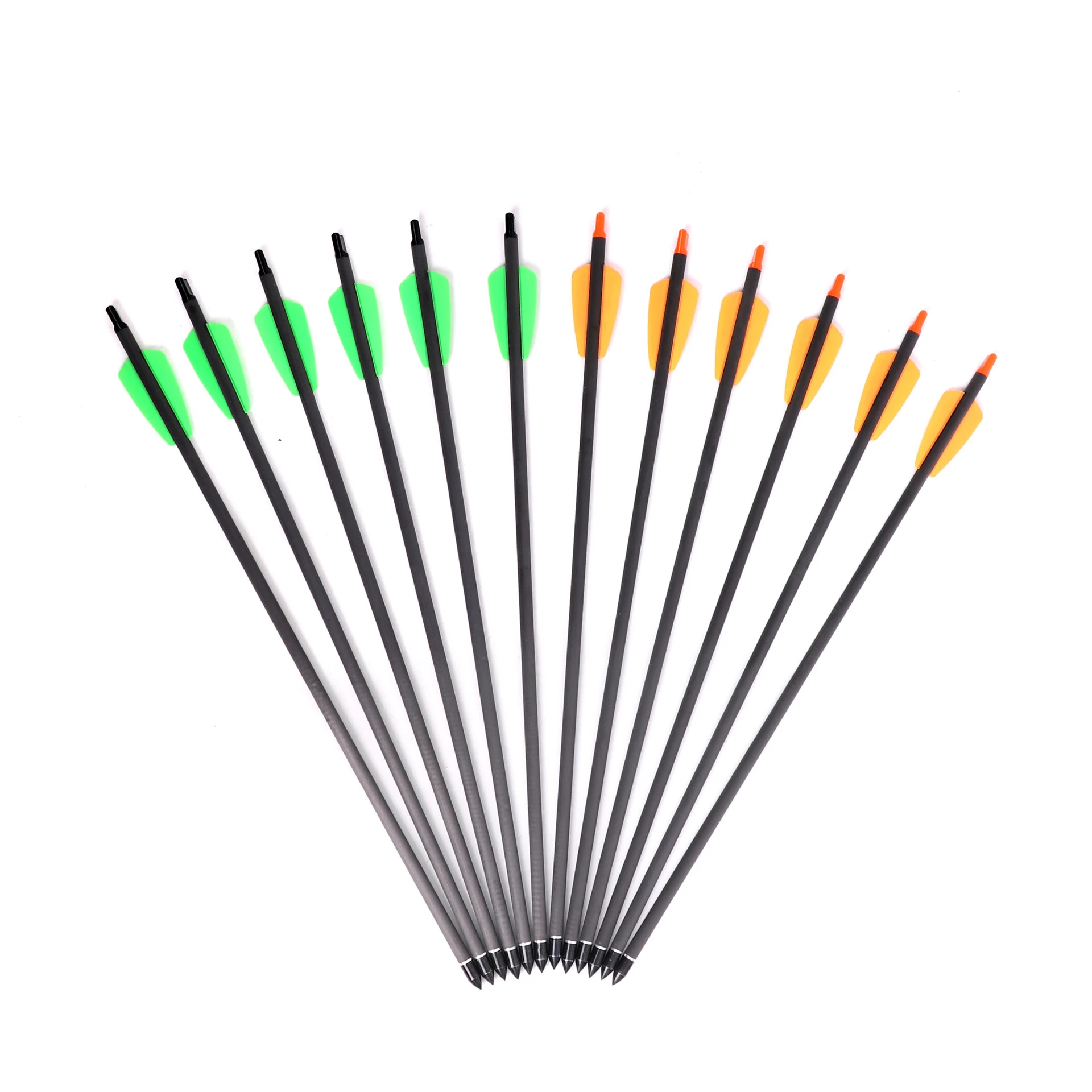 Carbon-Crossbow-Arrow-Bolts-7-5-15-Inch-Archery-Arrows-with-2-Vanes ...