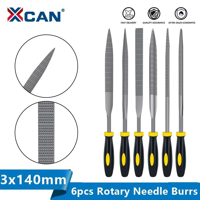 XCAN-6-Pieces-Metal-File-Rasp-Diamond-Needle-File-set-Repair-Tool-for ...