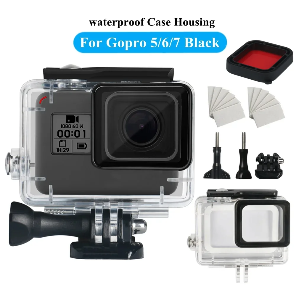 45m Underwater Waterproof Case for GoPro Hero 7 6 5 Black Diving ...