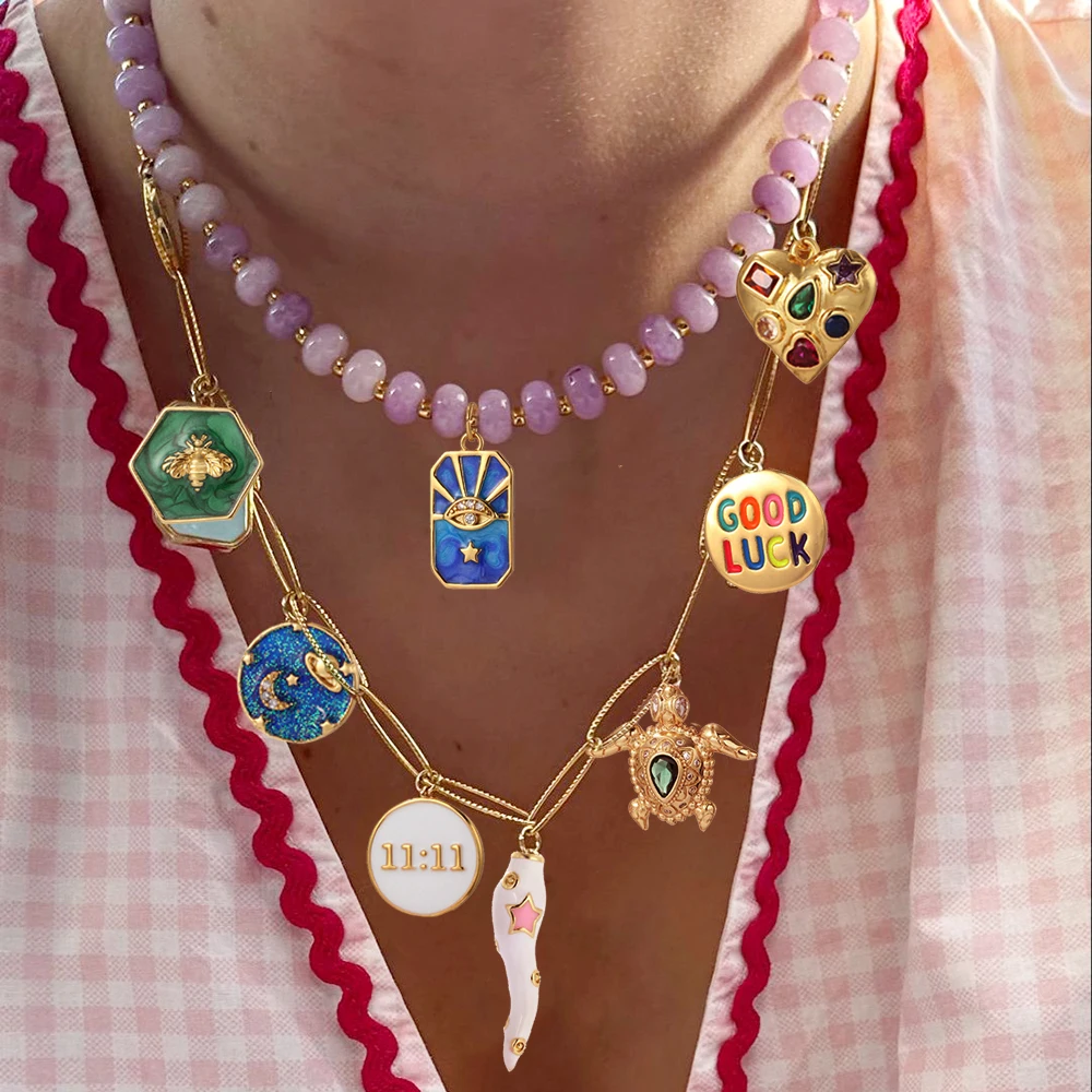 Colar-bonito-cora-o-e-estrela-para-mulheres-boho-pingente-olho-azul-mau ...