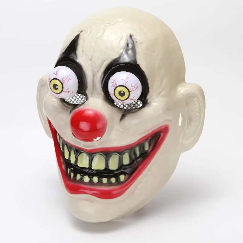 New-Halloween-Mask-Scary-Red-Nosed-Clown-Mask-with-Funny-Terrifying ...