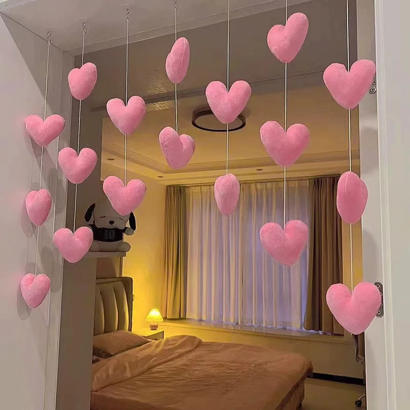 New Heart Shaped Curtain Door Hanging Decoration Cute Korean Style ...