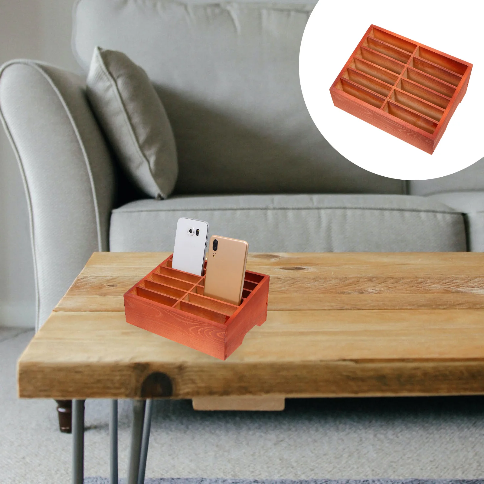 12-Grids-Mobile-Phone-Storage-Box-Toolbox-Phones-Organizer-Desktop-Rack ...