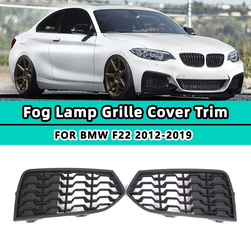 2X Front Bumper M Fog Light Grilles Lamp Grill For BMW F22 F23 2012 ...