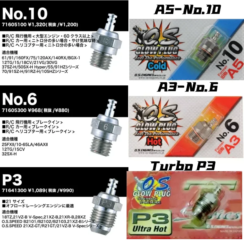 OS-buj-a-incandescente-Turbo-P3-motor-Nitro-RC-Original-A3-A5-No-6-No-10.jpg