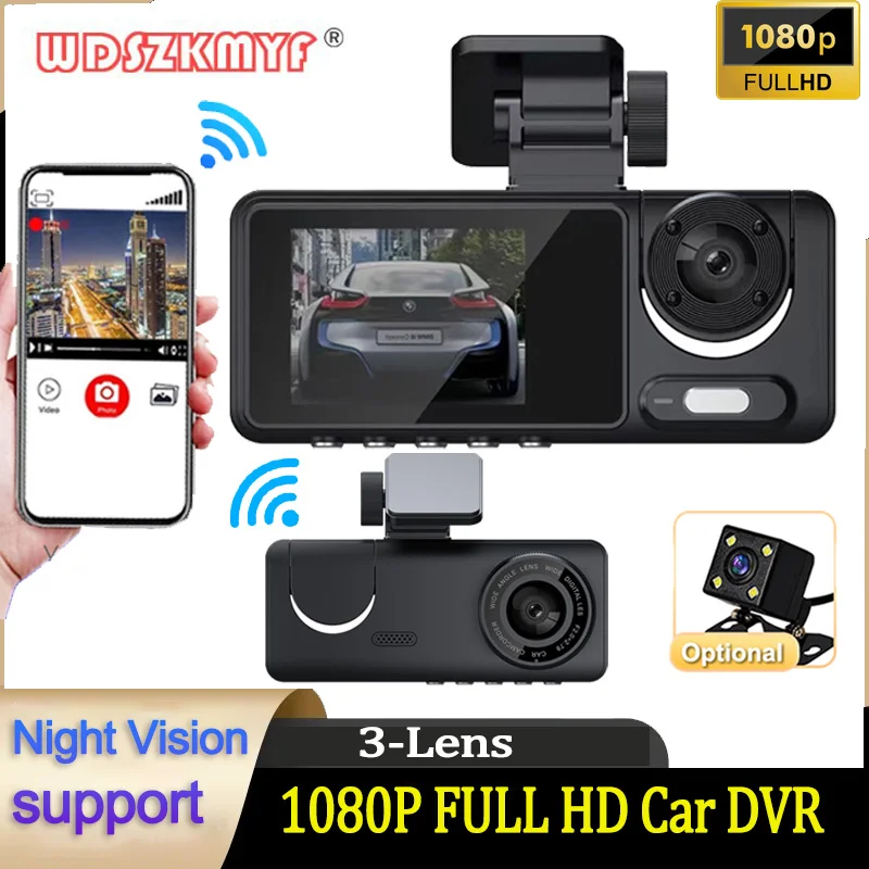3Lens-WIFI-Car-DVR-1080P-Dash-Cam-for-Cars-Video-Recorder-Black-Box ...
