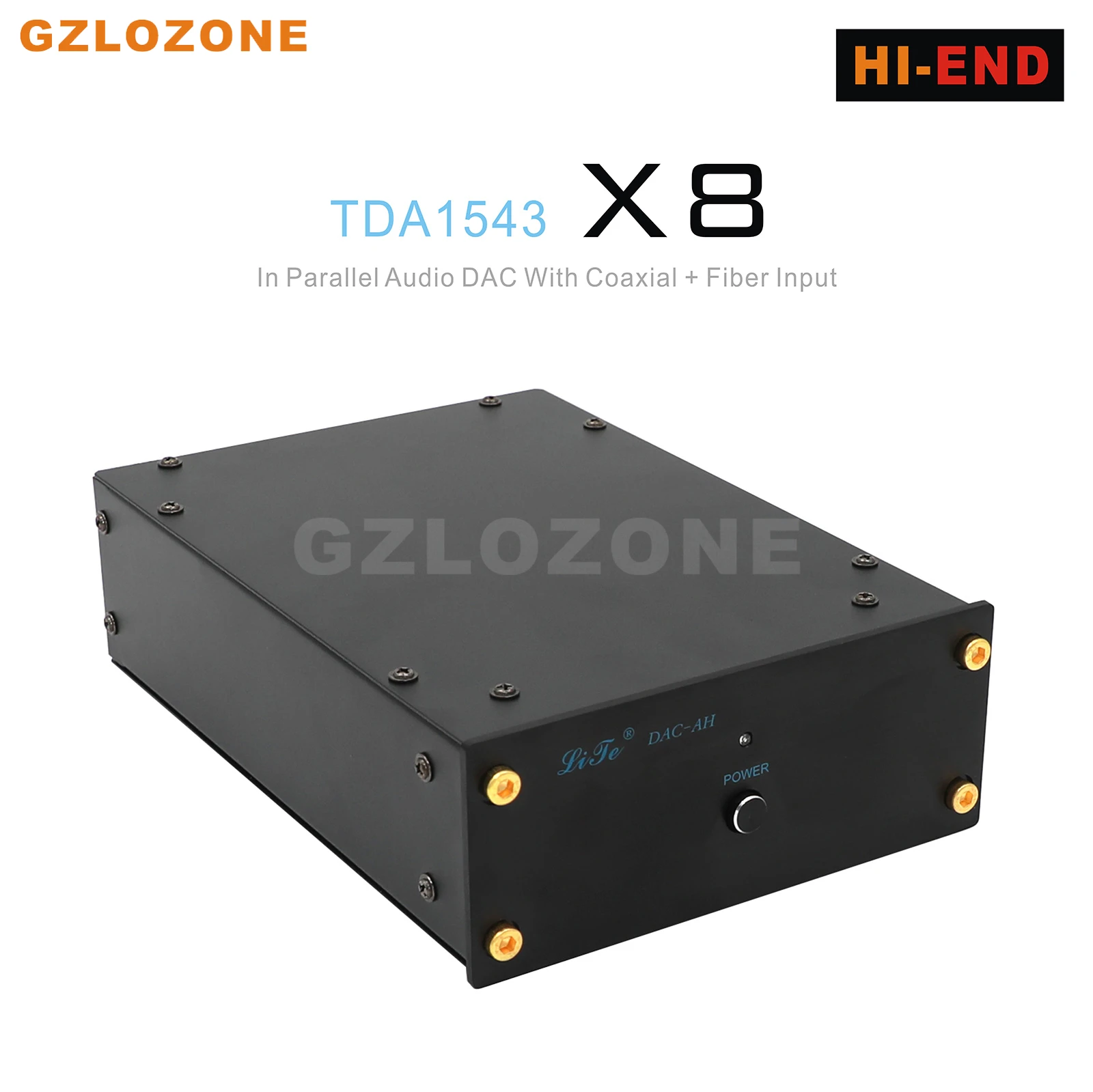 HI END TDA1543 X8 decoder In Parallel Audio DAC With RCA Coaxial and ...