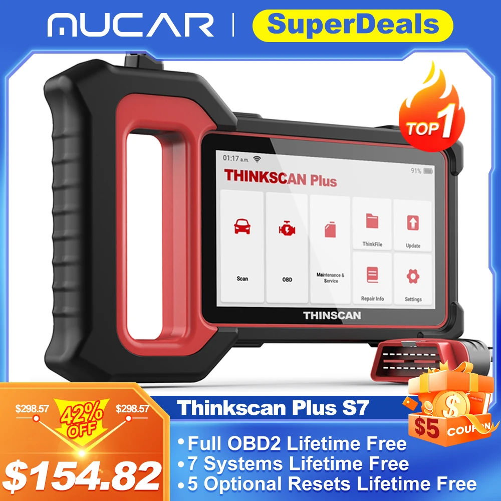 THINKCAR Thinkscan Plus S7 S4 Obd2 Scanner Car Diagnostic Tools ...