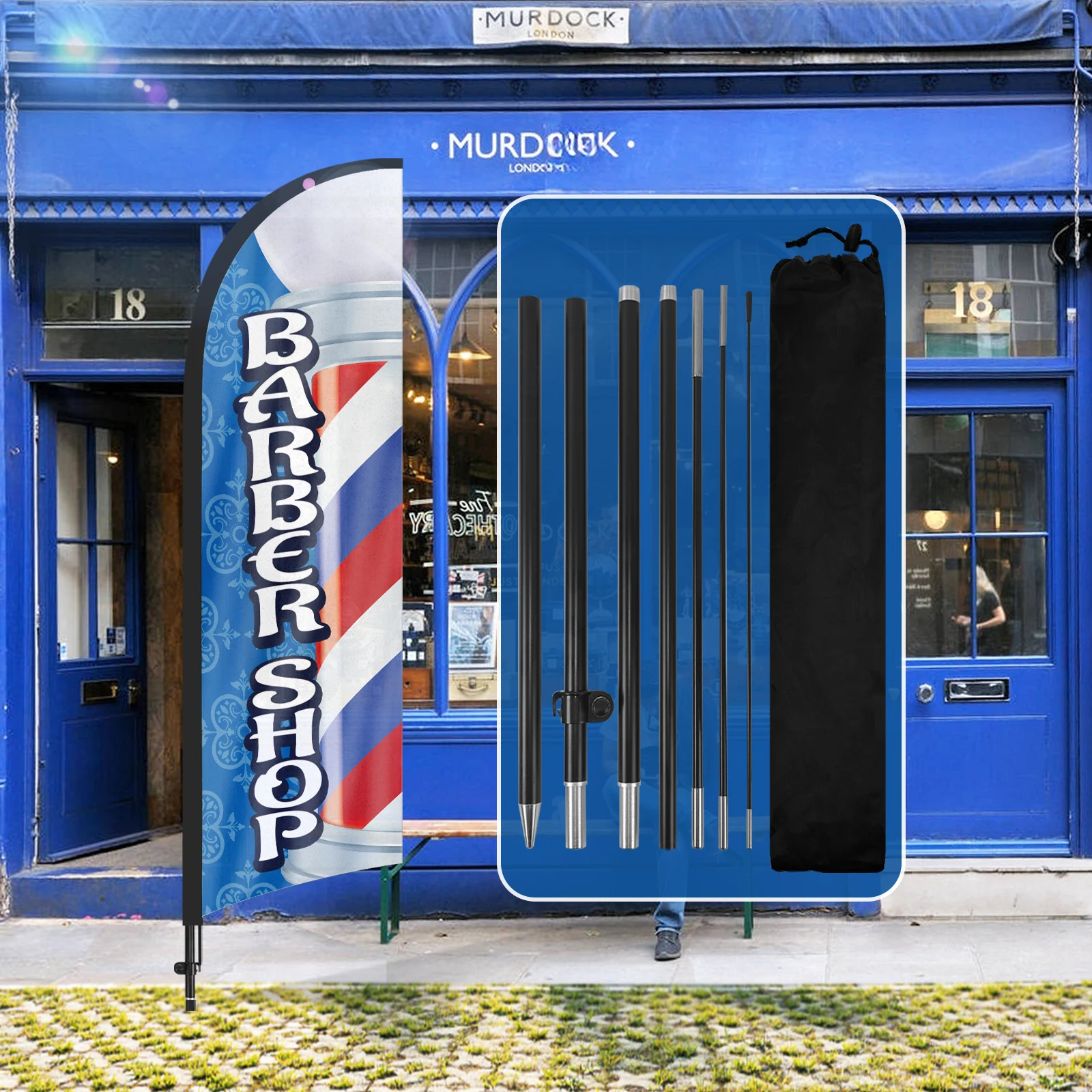 FSFLAG-1PCS-280CM-The-Barber-Shop-Feather-Flag-with-Flagpole ...