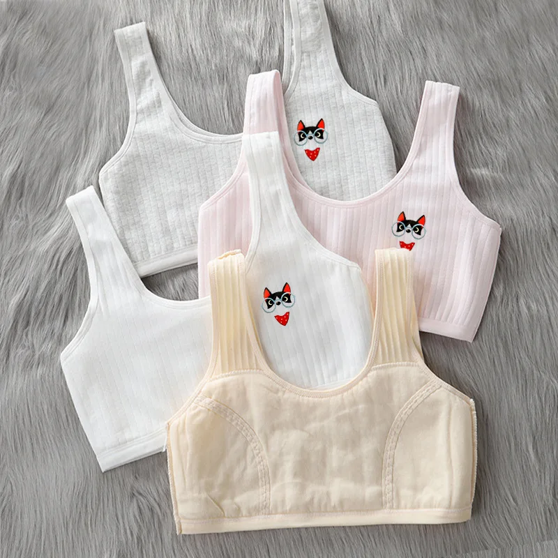 Girls-bra-development-period-students-pure-cotton-mesh-summer ...
