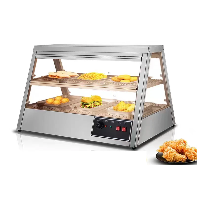 Food-Heat-Preservation-Showcase-Commercial-Fried-Chicken-Hamburger ...