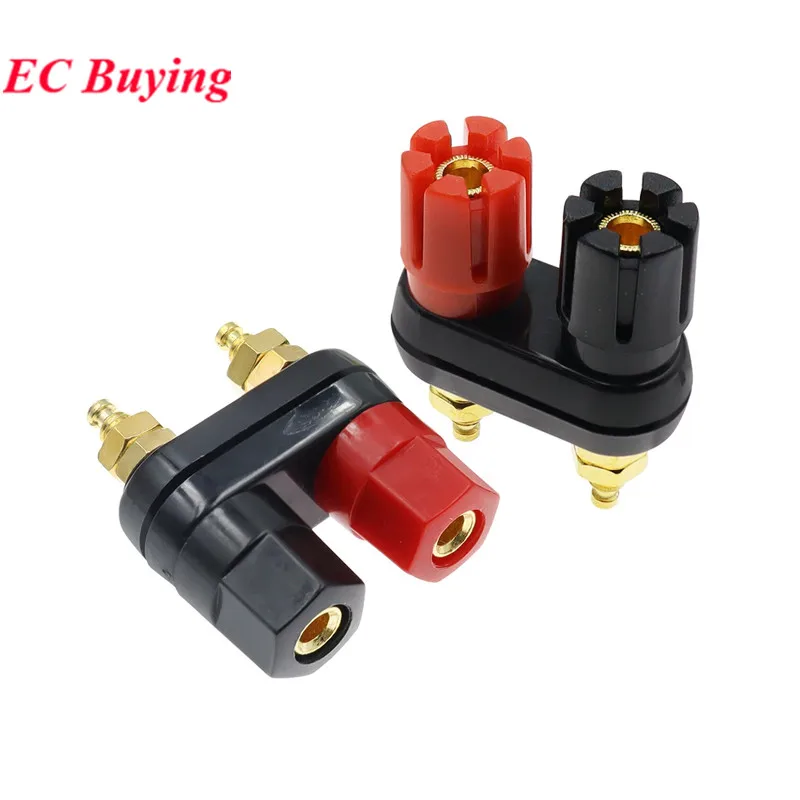 1PCS-Banana-plugs-Couple-Terminals-Red-Black-Connector-Amplifier ...