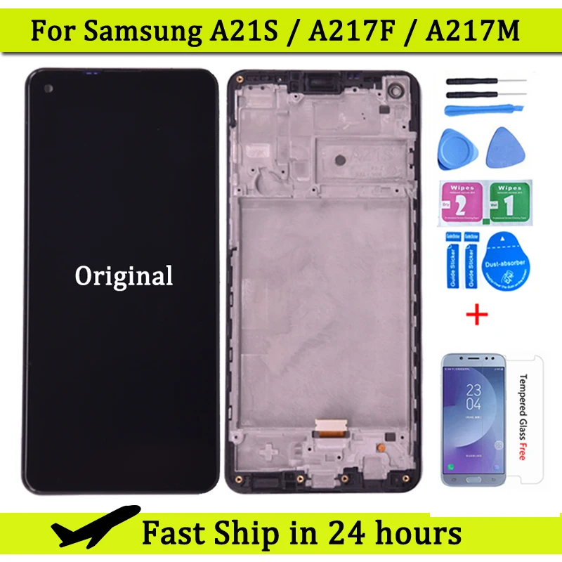6.5"Original LCD For Samsung Galaxy A21s A217 LCD with frame Touch Screen Digitizer LCD For ...