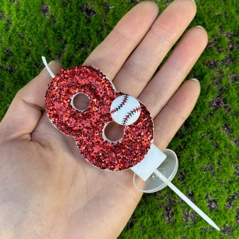 Red-Children-s-Birthday-Candles-0-9-Number-Baseball-Candle-for-Boy ...