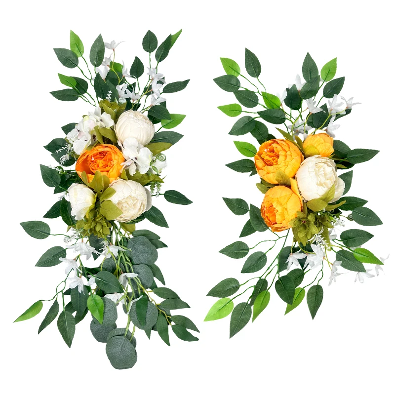 Kit de arco de boda con flores artificiales de rosas, guirnalda de ...