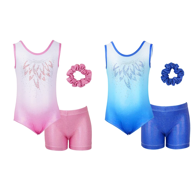 Three-piece-set-Girls-Gymnastics-Leotard-Ballet-Leotards-Clothes-Dance ...