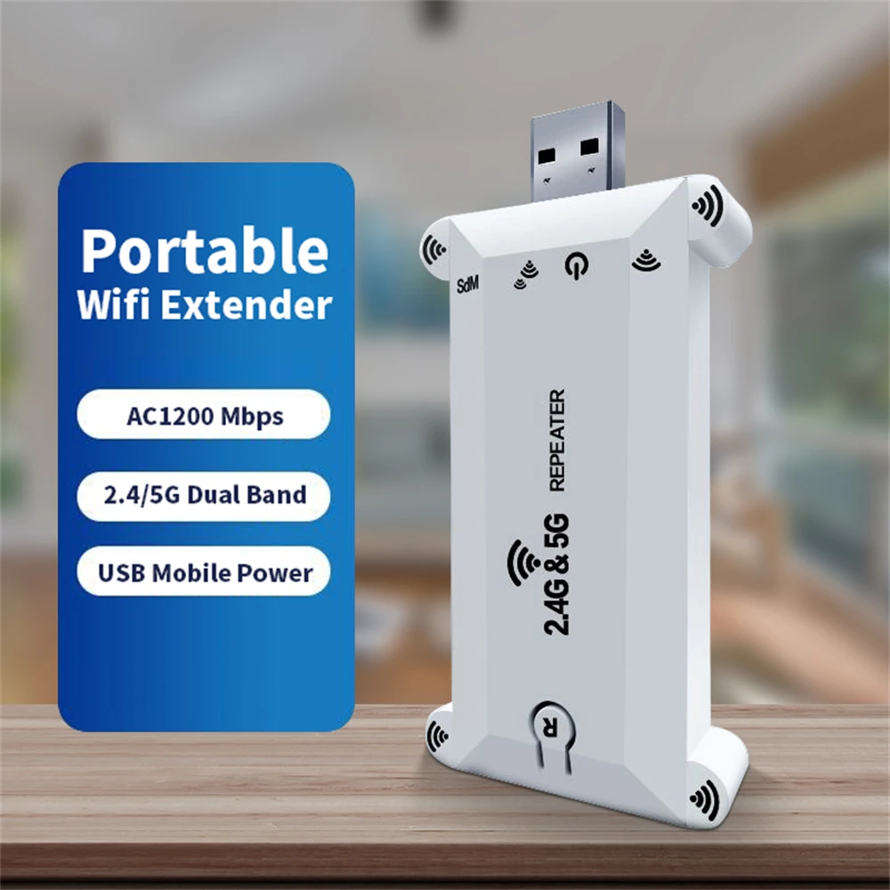 1200Mbps-Wifi-Extender-USB-Portable-Wifi-Repeater-2-4G-5G-Router-Wifi ...