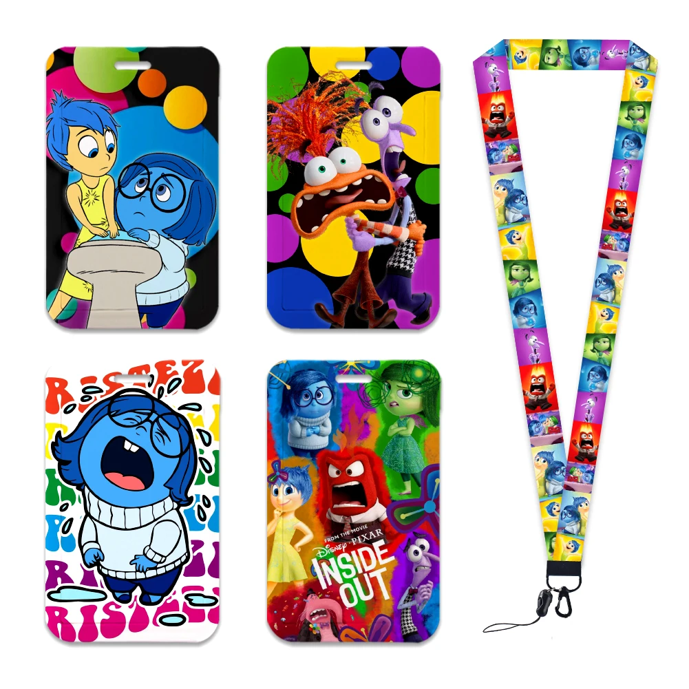New-Styles-Inside-Out-2-Joy-Sadness-Anger-Disgust-Lanyards-Funny-Badge ...