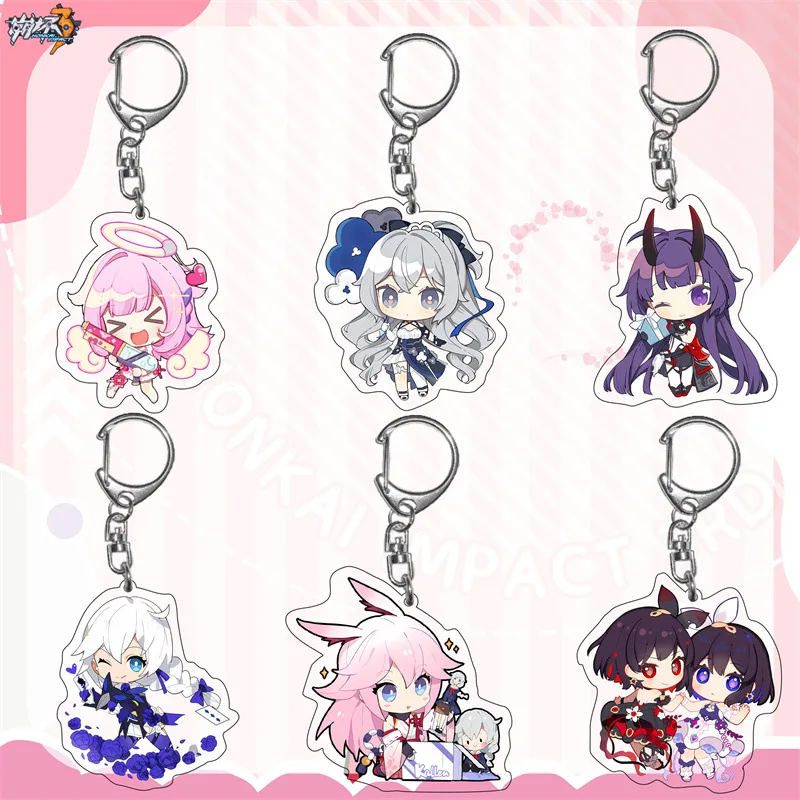 Honkai-Impact-3-Anime-Game-Keychain-Accessories-Elysia-Raiden-Mei ...