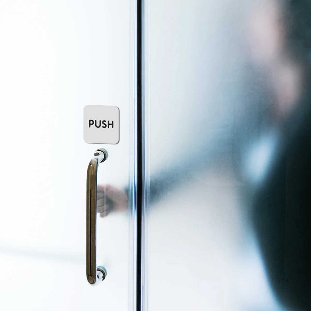 Push Door Sign Pull Glass For Doors Signs Office Sticker Entrance Exit ...