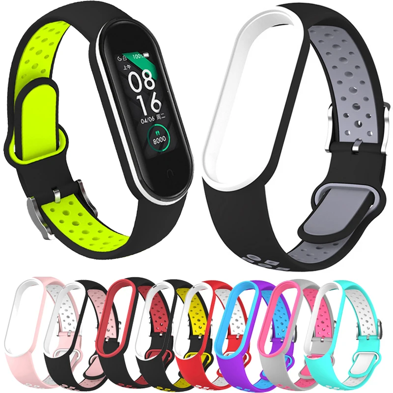 Strap for Mi band 7 Bracelet Sport Silicone Miband5 miband 6 Wrist ...