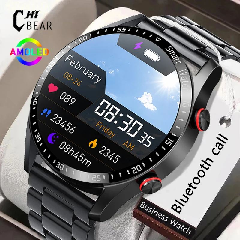 ChiBear-New-Smart-Watch-AMOLED-ECG-PPG-Men-Business-Watch-Sport-Fitness-Tracker-IP67-Waterproof ...