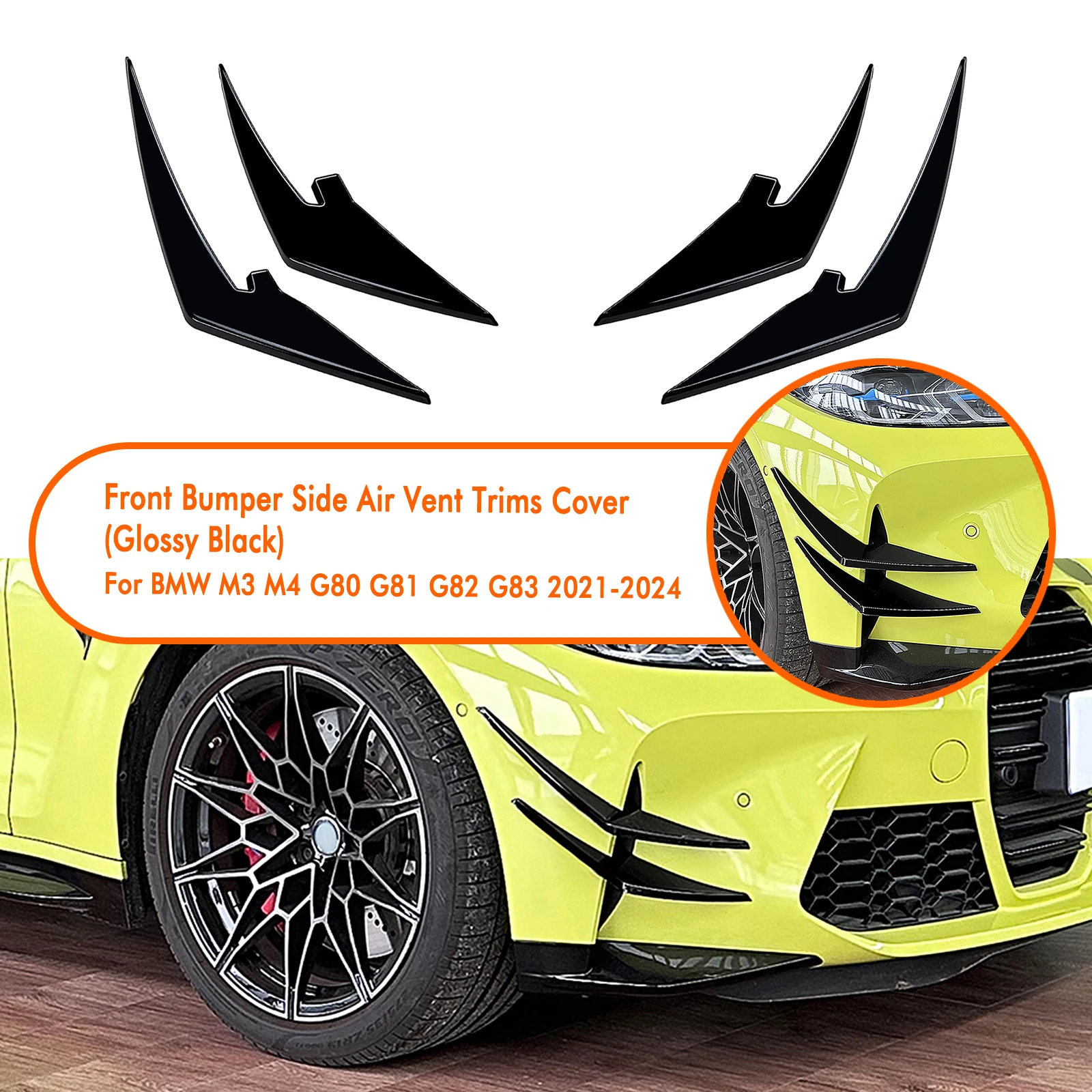 For-BMW-M3-M4-G80-G81-G82-G83-2021-2024-Front-Bumper-Side-Air-Vent ...