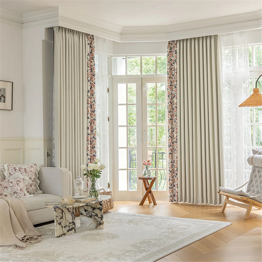 Cortinas-de-estilo-Retro-franc-s-cortina-opaca-de-lujo-para-dormitorio ...