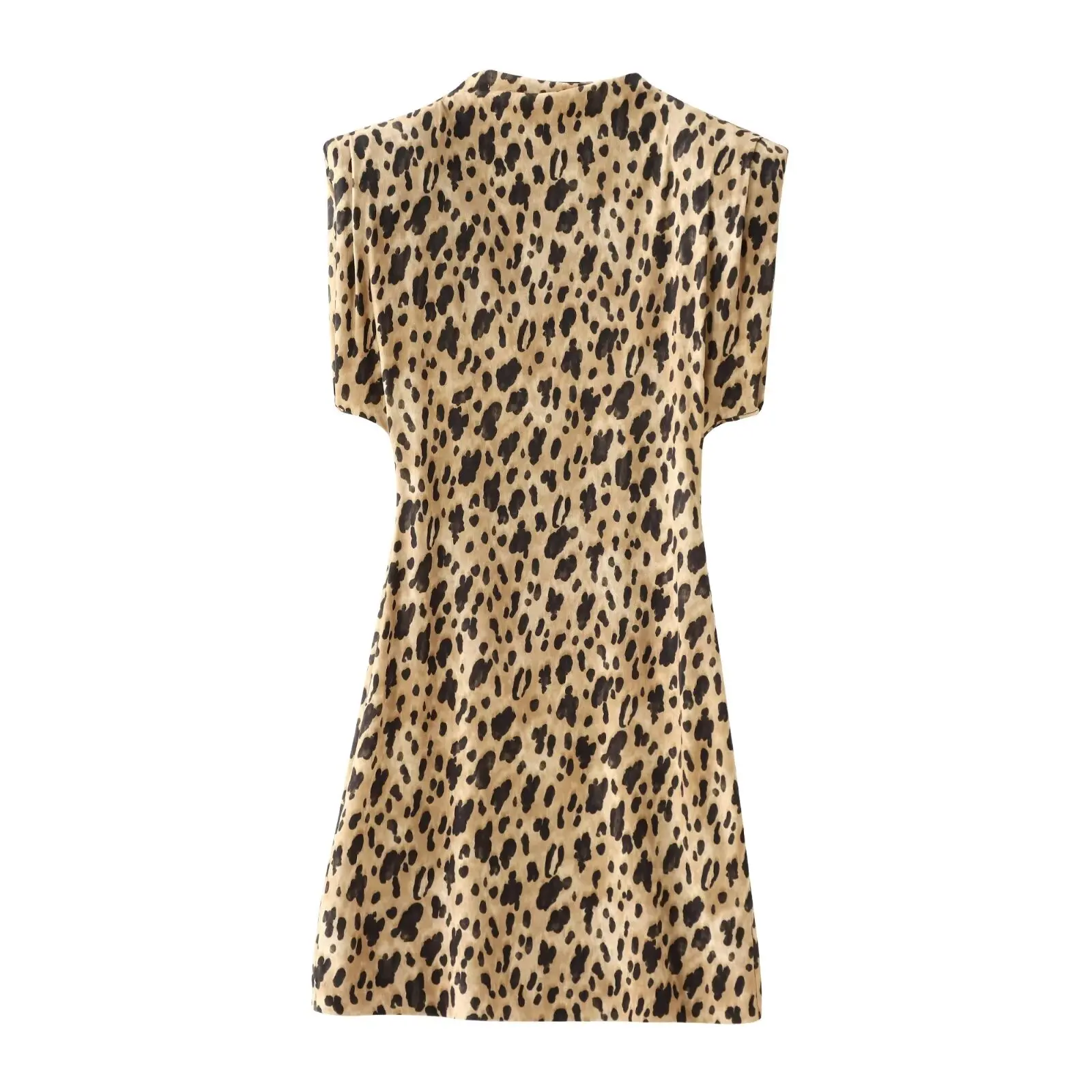TRAF Women Club Leopard Print Sleeveless Tank Dresses Female Slim Broad ...