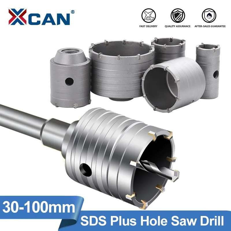 XCAN Drill Bit SDS Plus Wall Hole Saw Drill Bit for Electric Hammer ...