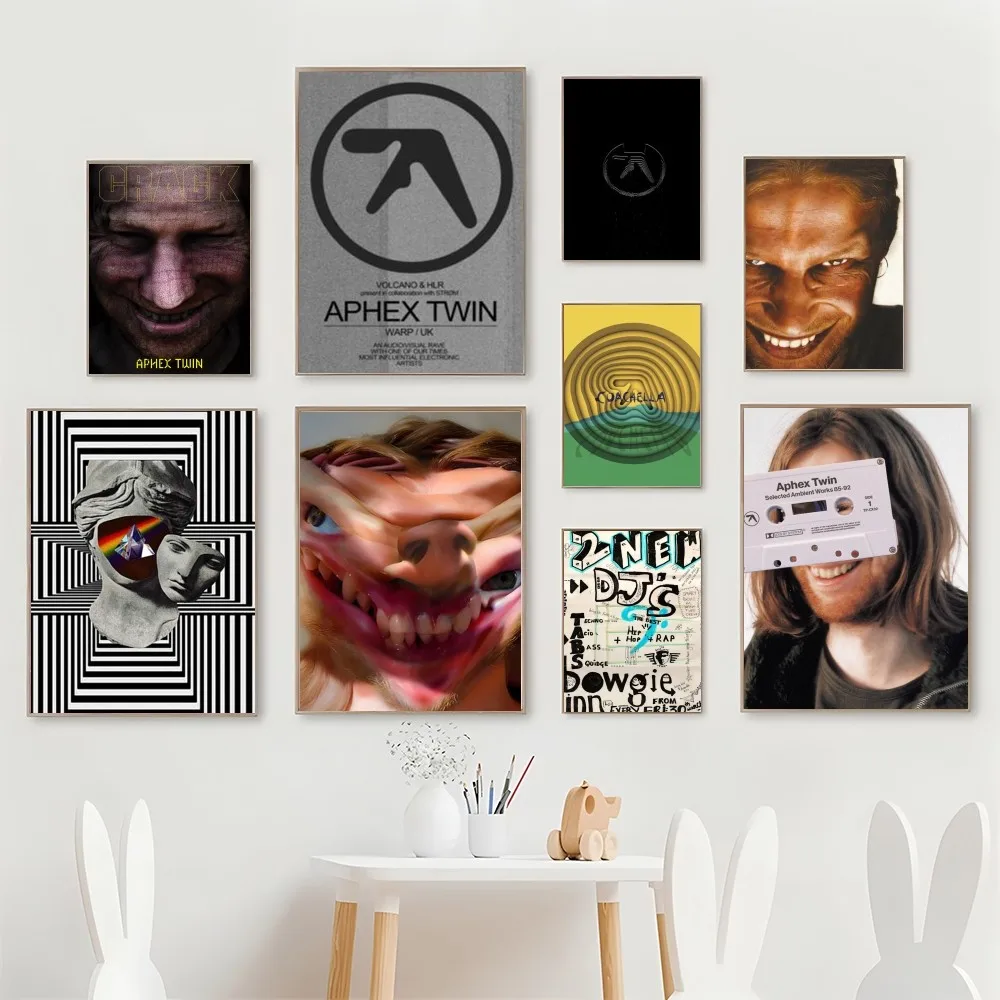 1PC Aphex Twin DJ Retro Print Poster Paper Waterproof HD Sticker ...
