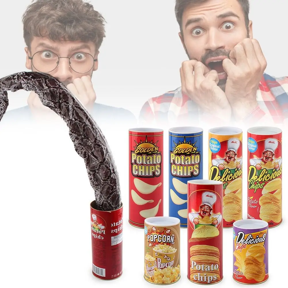Halloween Scary Fries Play Fun Toys Chips Cans Snake Magic Potato Chips ...
