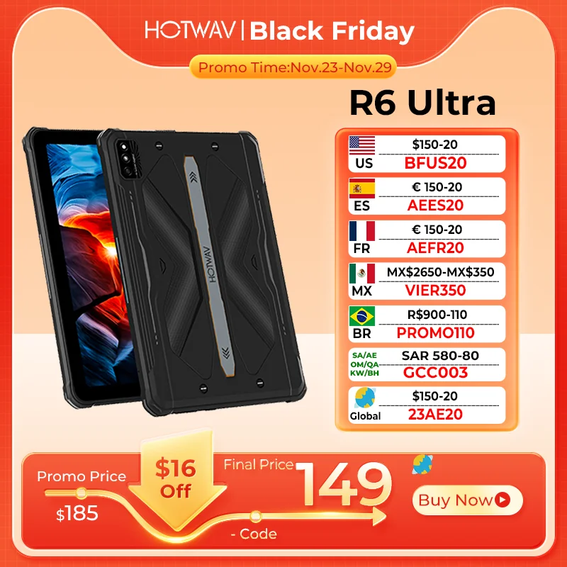 HOTWAV-R6-Pro-R6-Ultra-Rugged-Tablets-Android-8-128GB-8-256GB-15600mAh ...