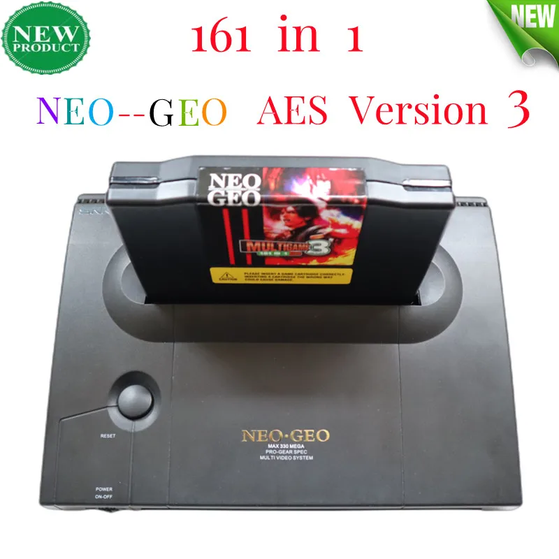NEO GEO-Cartucho Multi Games para a Família, Consola de Jogos SNK, Preto AES, 161 em 1, Versão ...
