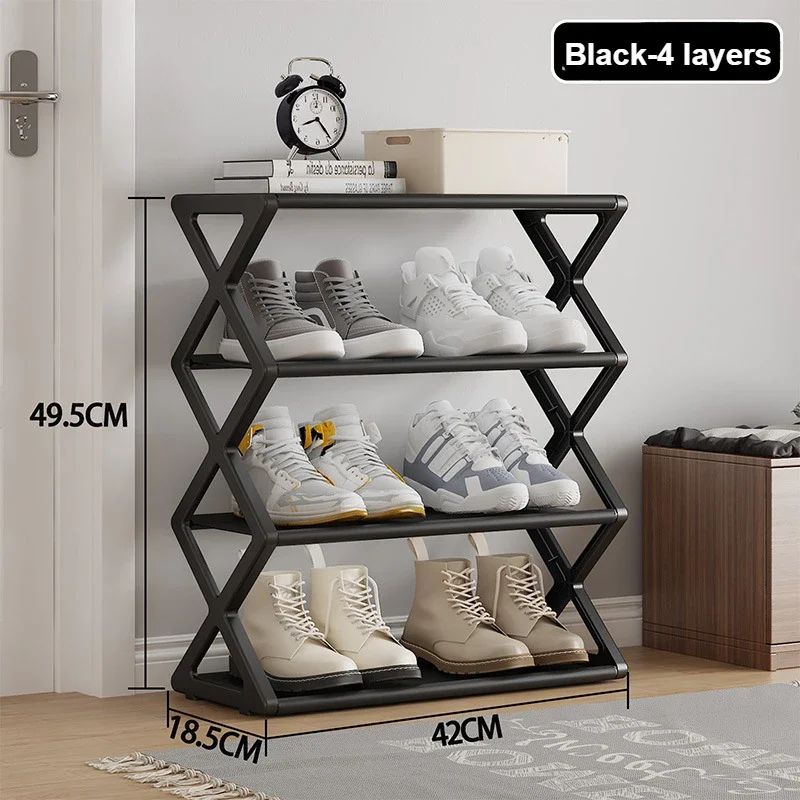 4-Layer Shoe Rack Foldable Trapezoidal Storage Organizer Dust Proof ...