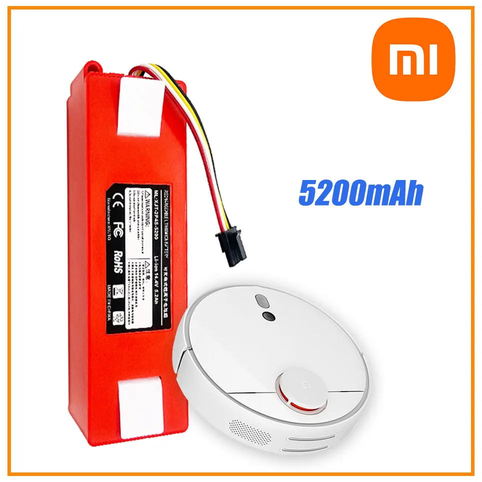 Xiaomi 5200mAh Li-ion 14.4V Replacement Battery for Xiaomi Robot Vacuum ...