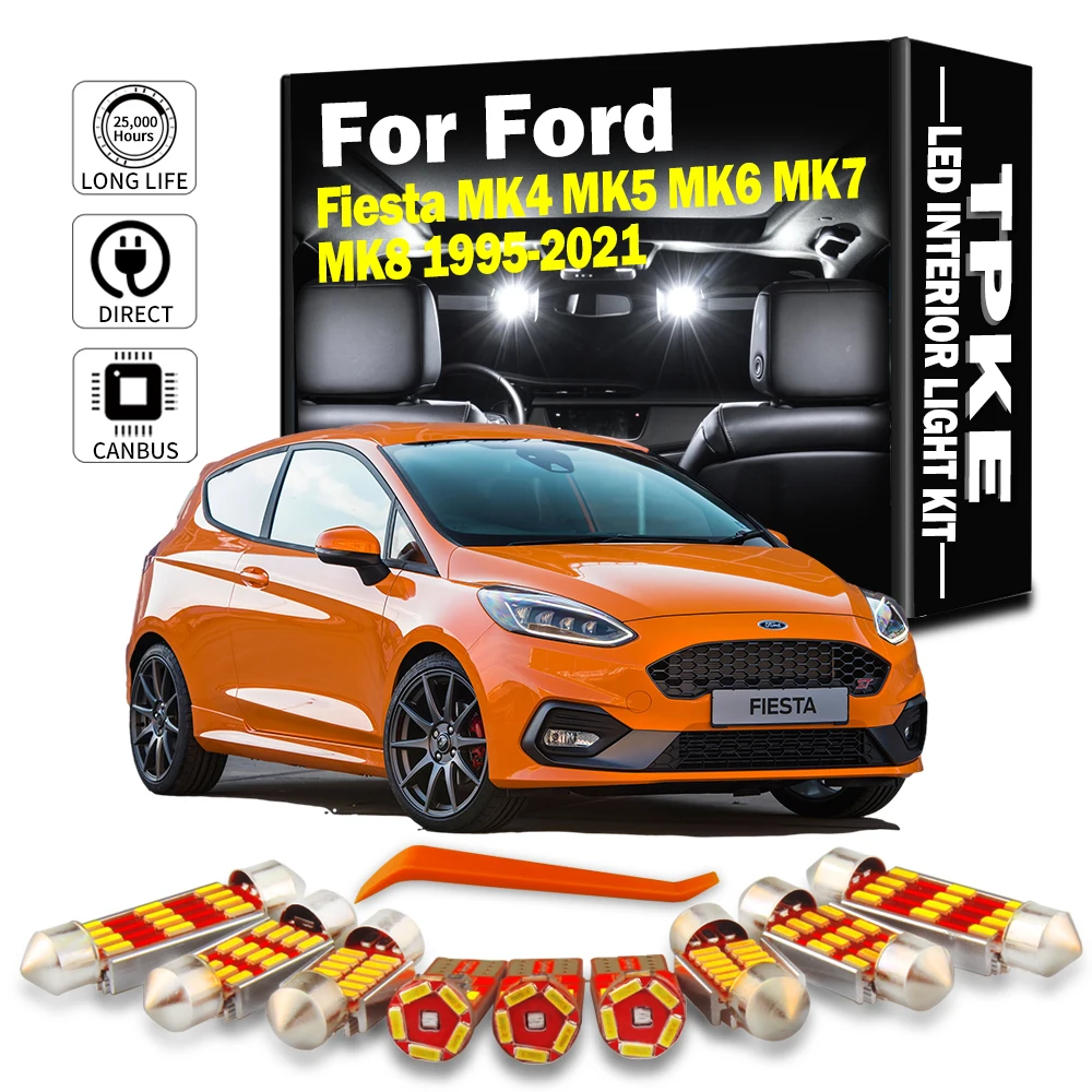 Tpke Led Interior Light Kit For Ford Fiesta Mk4 Mk5 Mk6 Mk7 Mk8 1995 ...