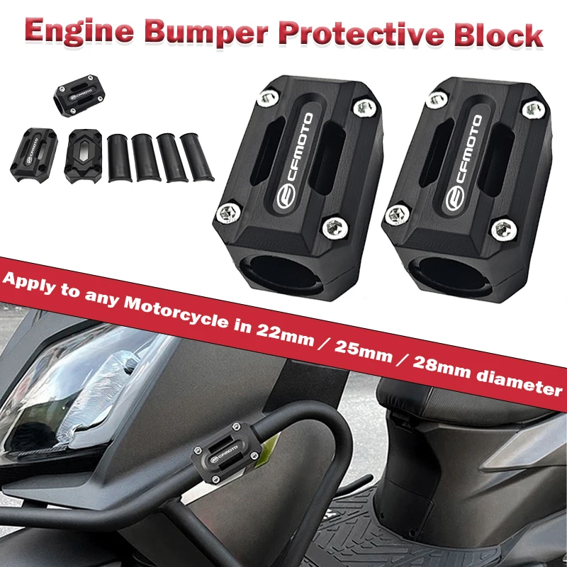 For-CFMOTO-Crash-Bar-Bumper-Protector-Block-Fit-for-22-25-28-mm ...
